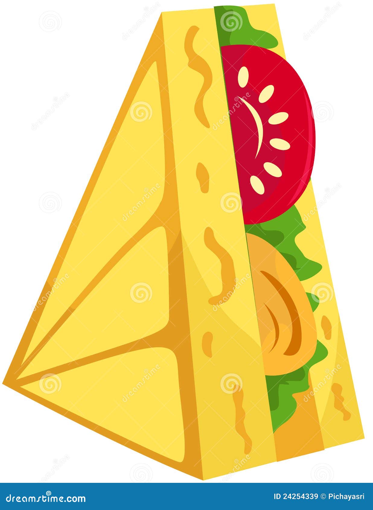 Panino illustrazione vettoriale. Illustrazione di formaggio - 24254339