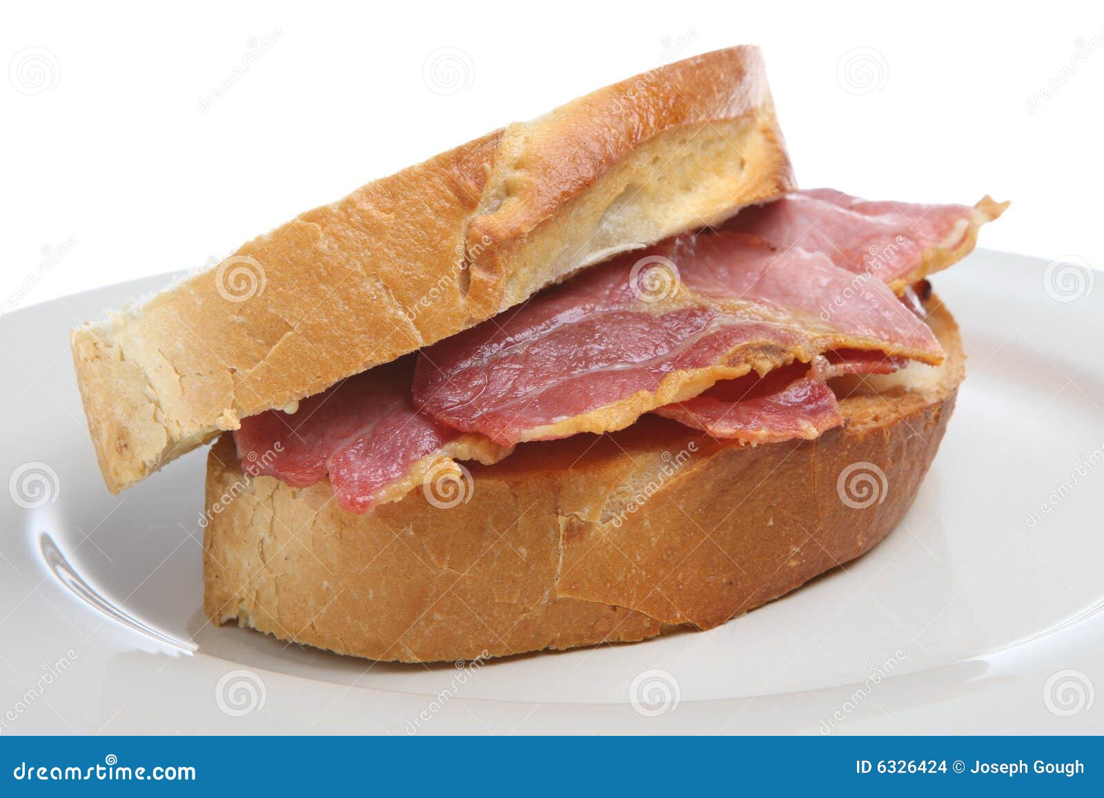Panino Della Pancetta Affumicata Fotografia Stock - Immagine di fresco ...