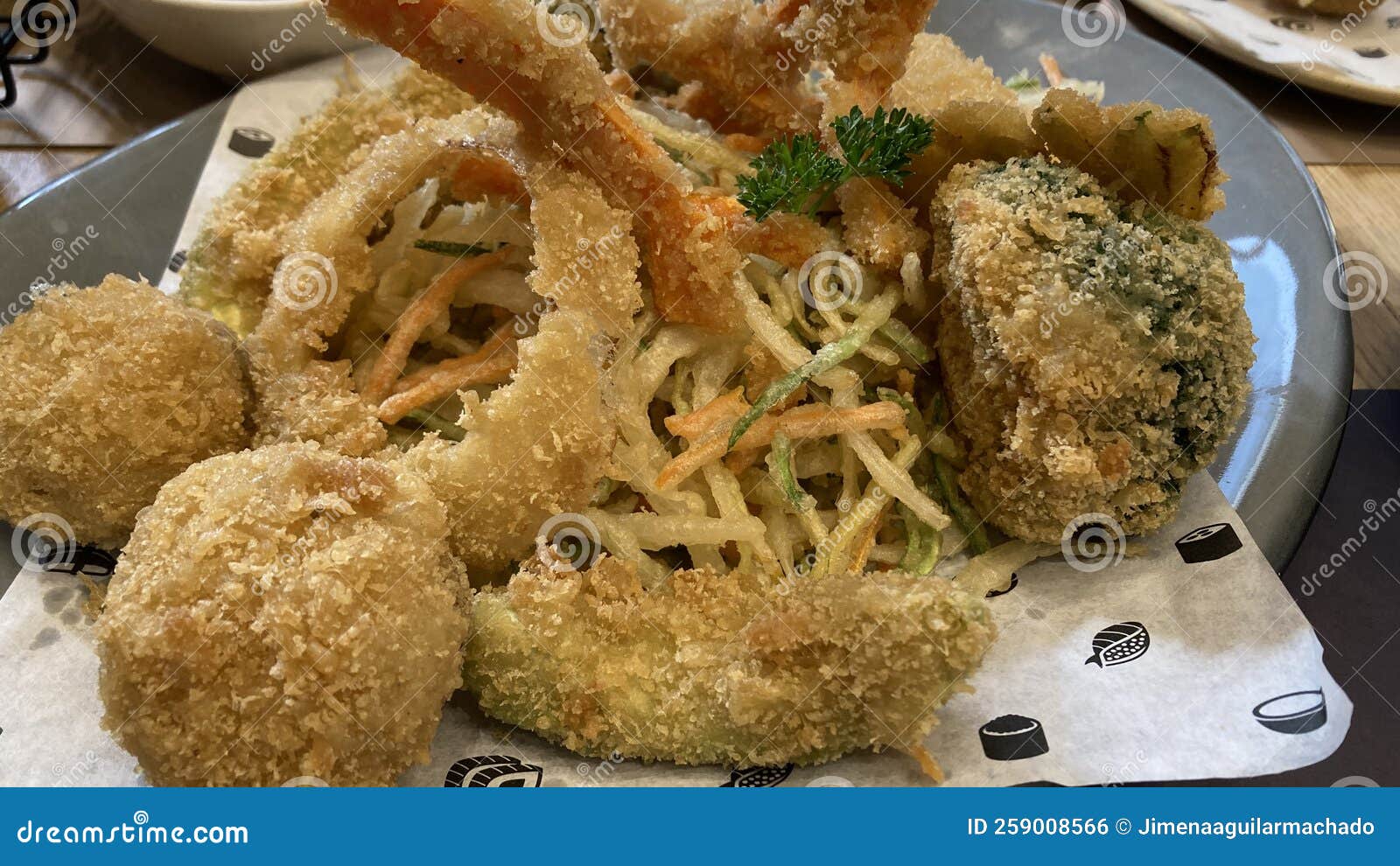 Panko Covered Tempura Vegetables Stock Photo - Image of seafood ...