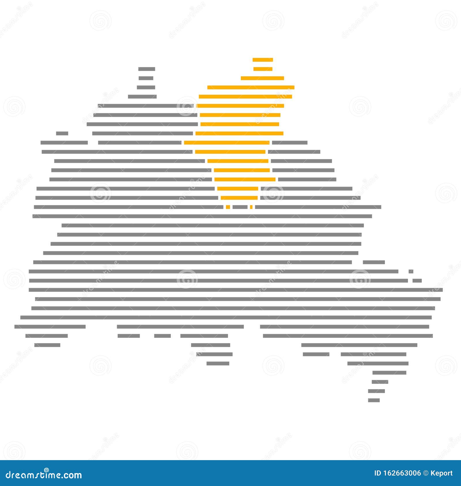 Pankow - Map of Berlin with Orange District Stock Illustration ...