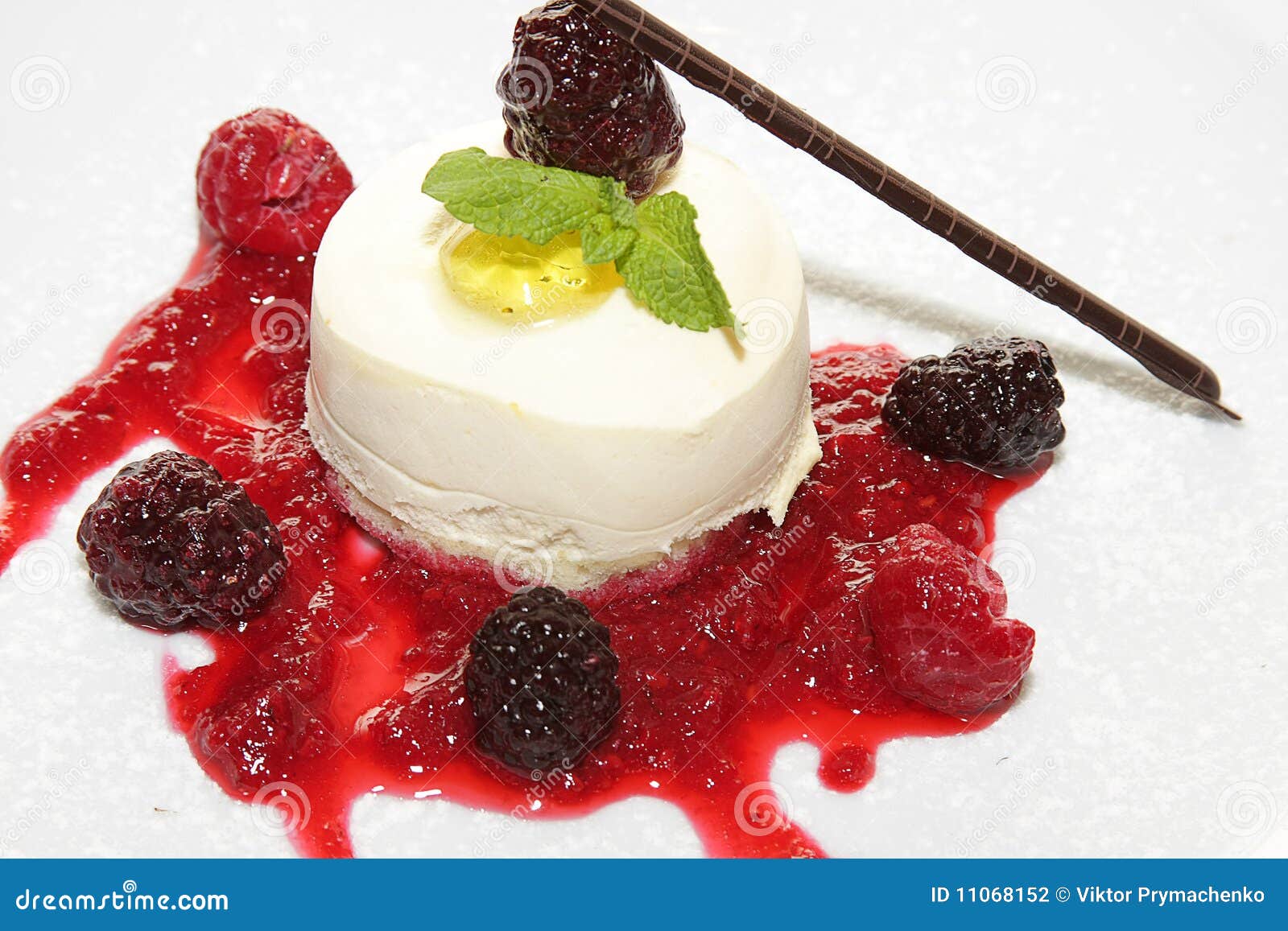 Panna cotta dessert stock photo. Image of plate, cafe - 11068152