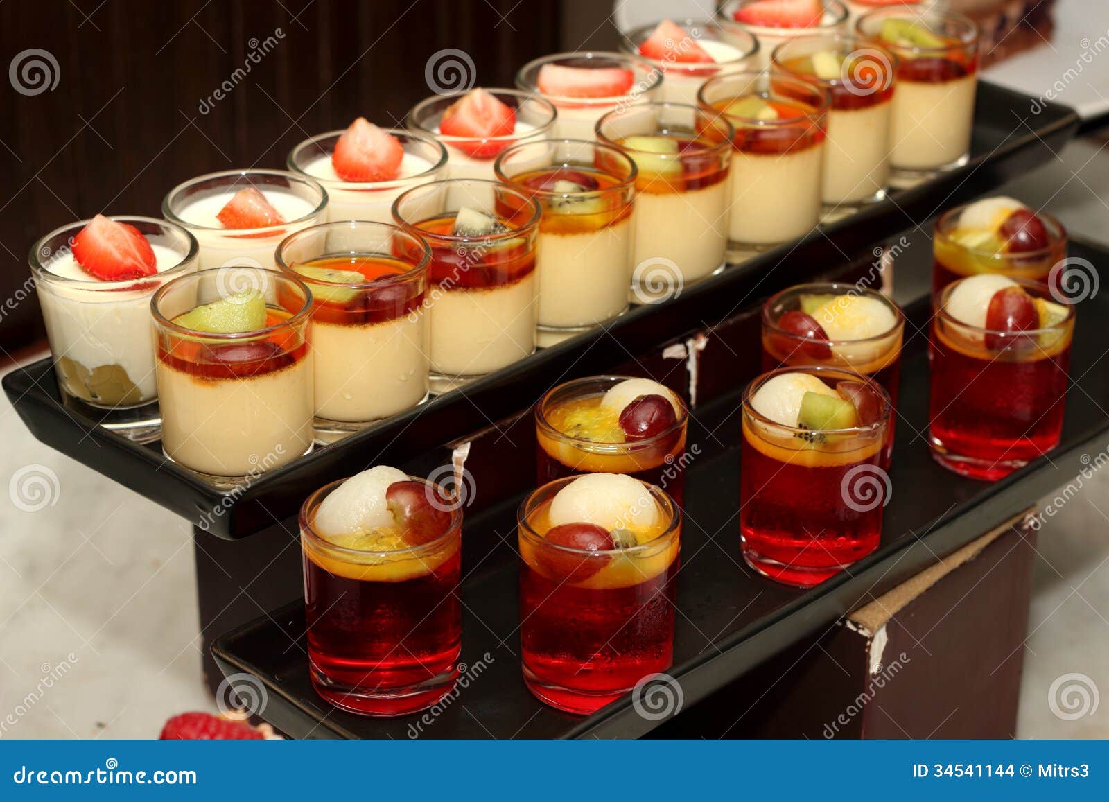 Panna Cotta with Fresh Fruit Stock Photo - Image of dessert, decoration ...