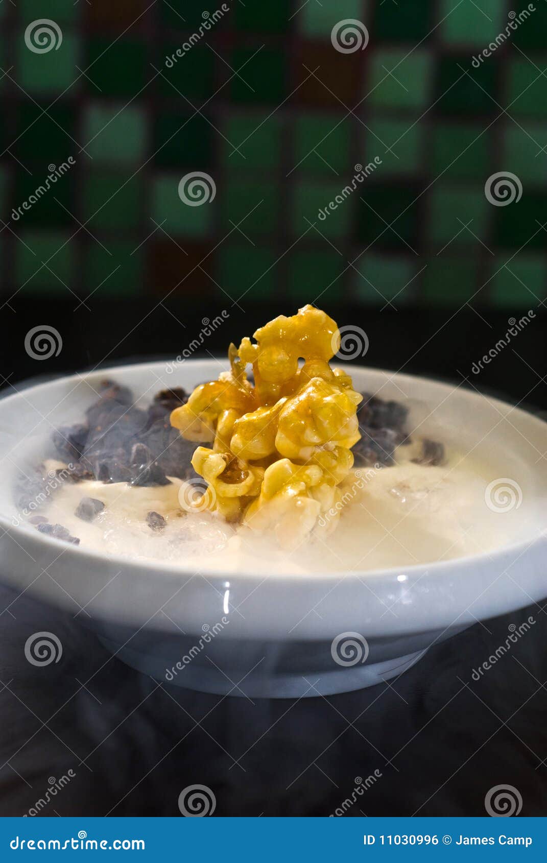 Pannacotta van de vanille stock foto. Image of moleculair - 11030996