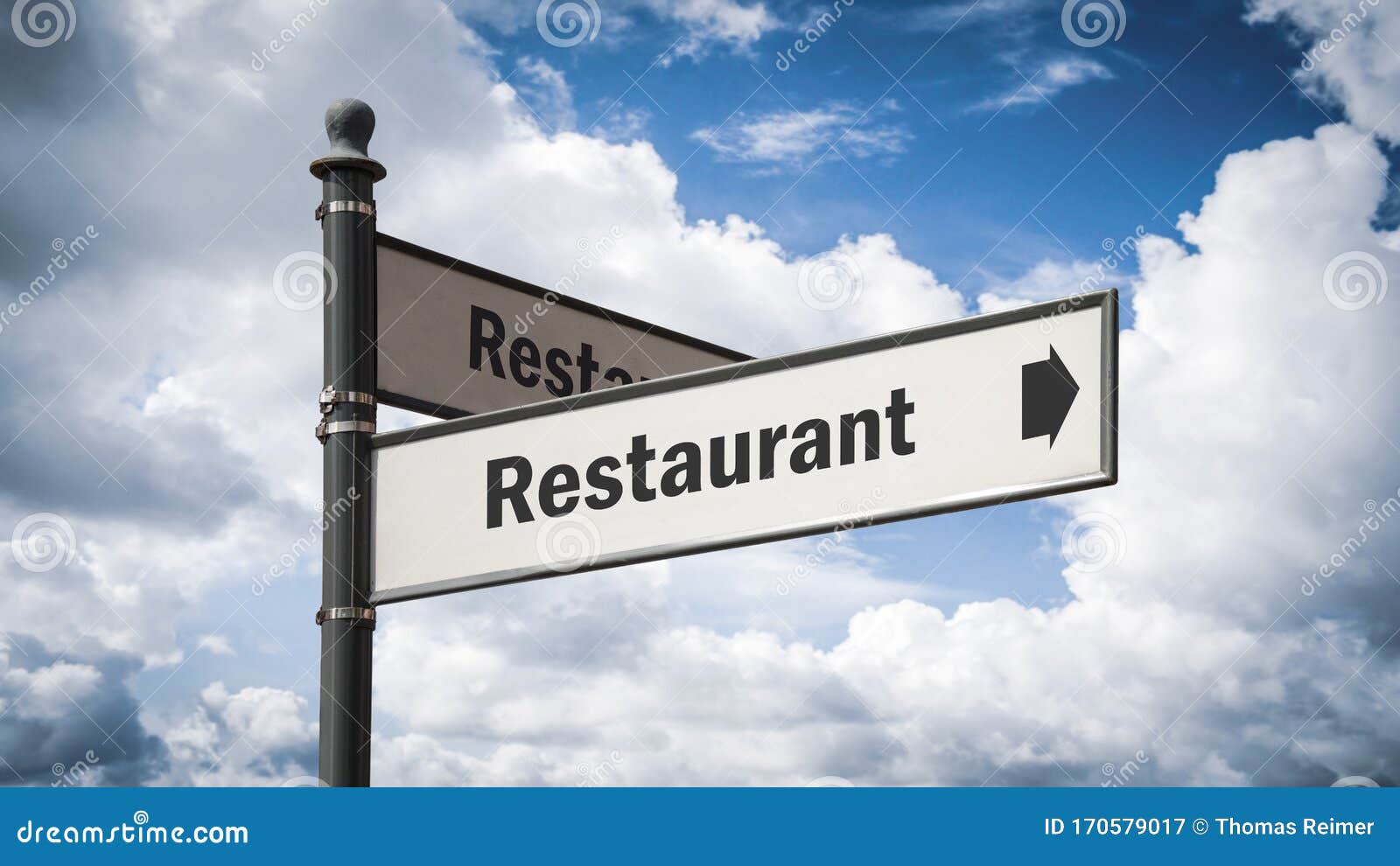 Panneau au restaurant image stock. Image du signalisation - 170579017