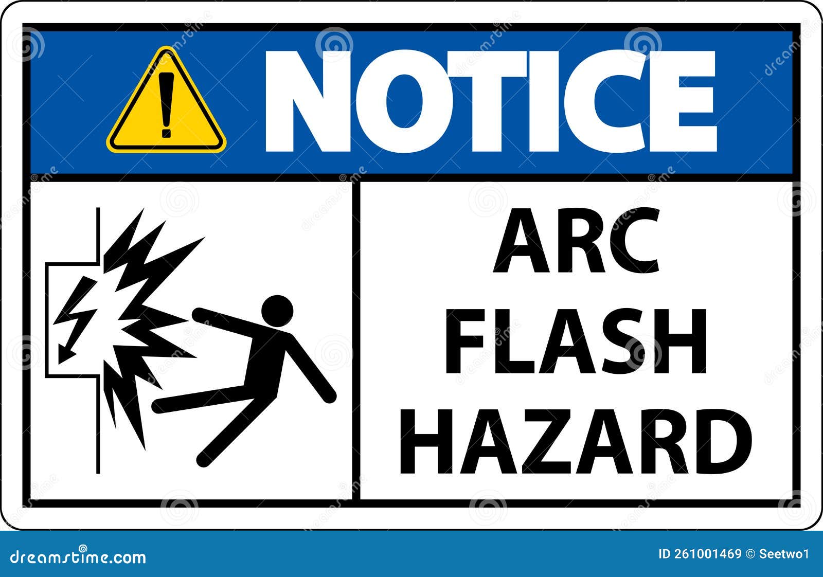 Panneau D'avertissement Flash D'arc Sur Fond Blanc Illustration de Vecteur - Illustration du ...