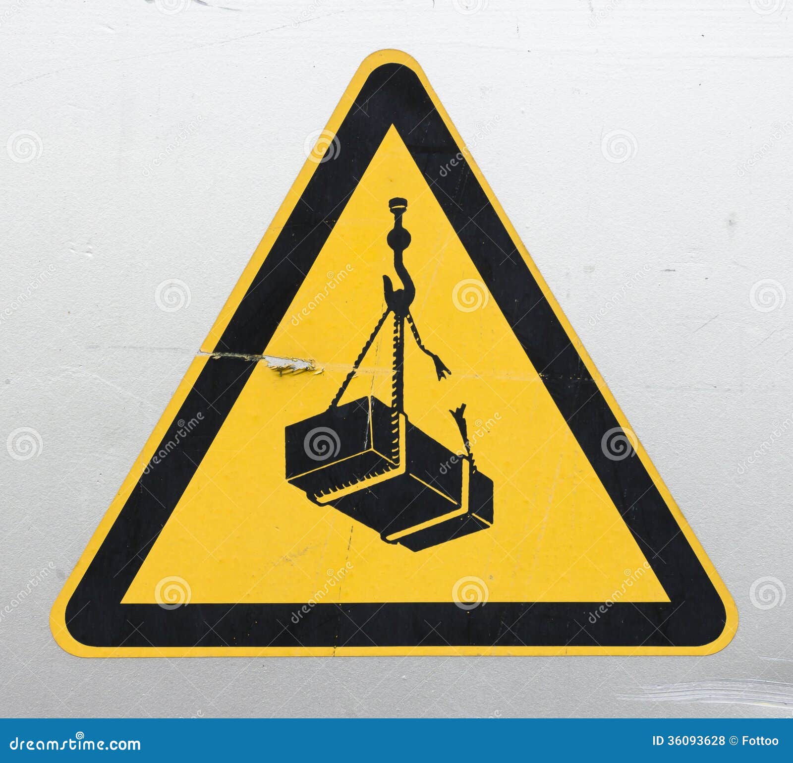 Panneau D'avertissement Pour Des Grues Photo stock - Image du dangereux ...