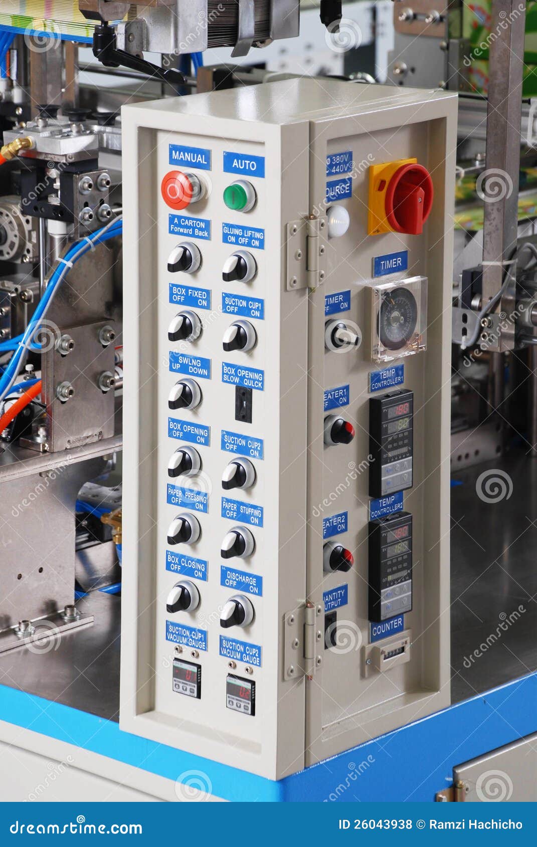 Panneau De Commande D'un Coffret électrique De Mécanisme Photo stock ...