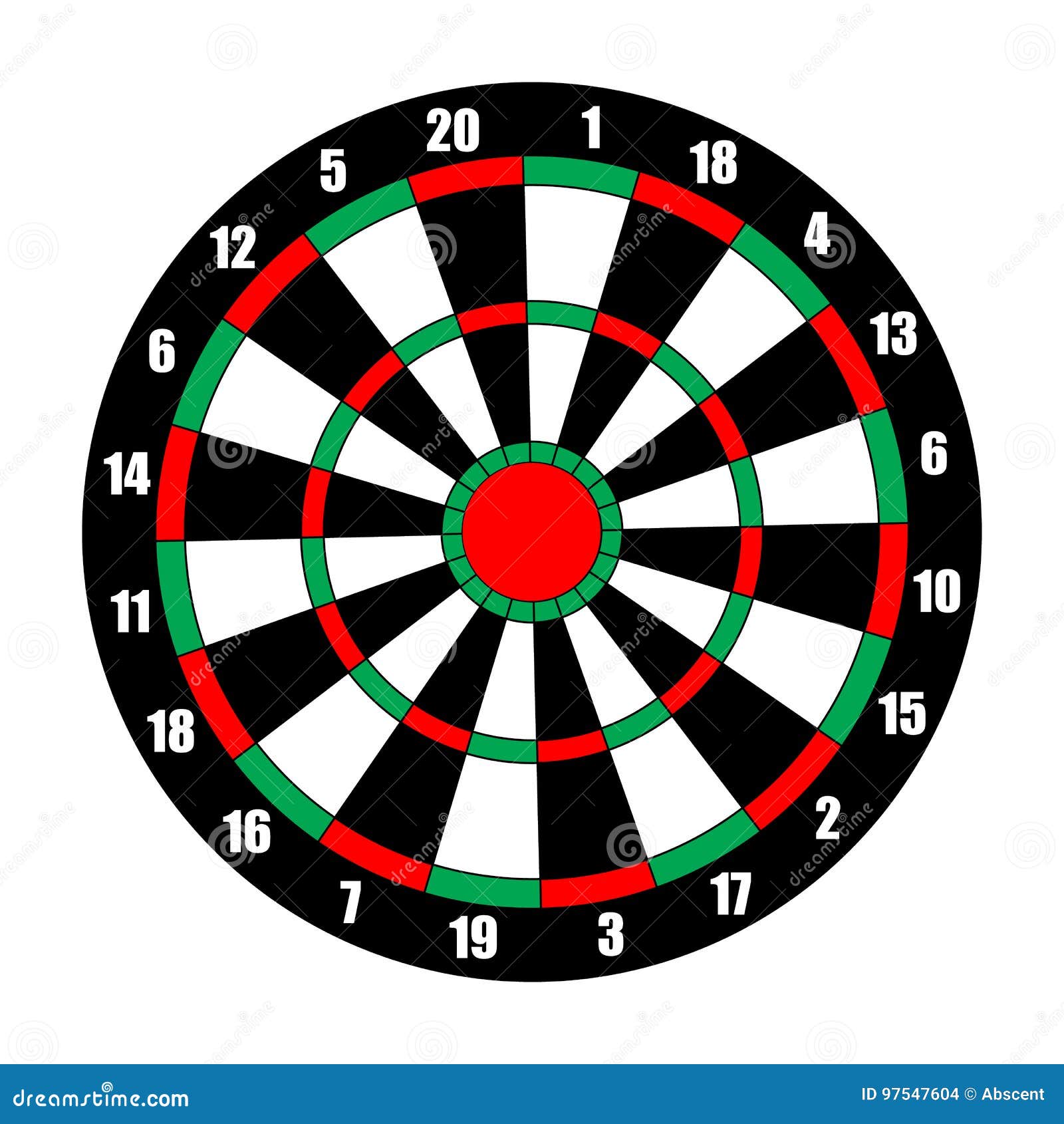 Panneau De Dard Cible De Dard Sur Le Blanc Illustration de Vecteur ...