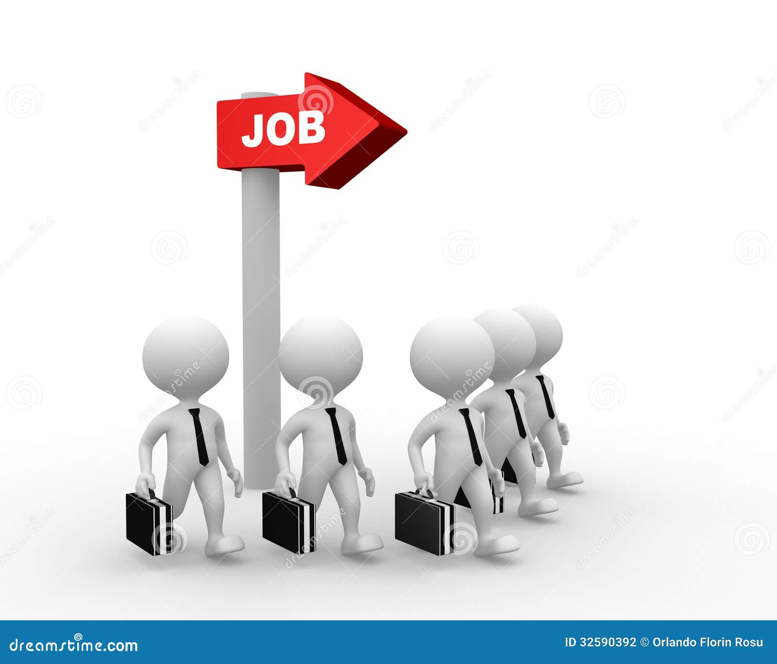 Panneau Routier Avec Le Mot Le TRAVAIL Illustration Stock ...