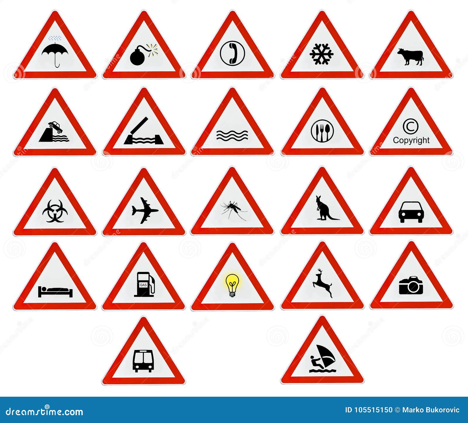 Panneau Routier Rouge D'attention De Triangle De Sort Illustration ...