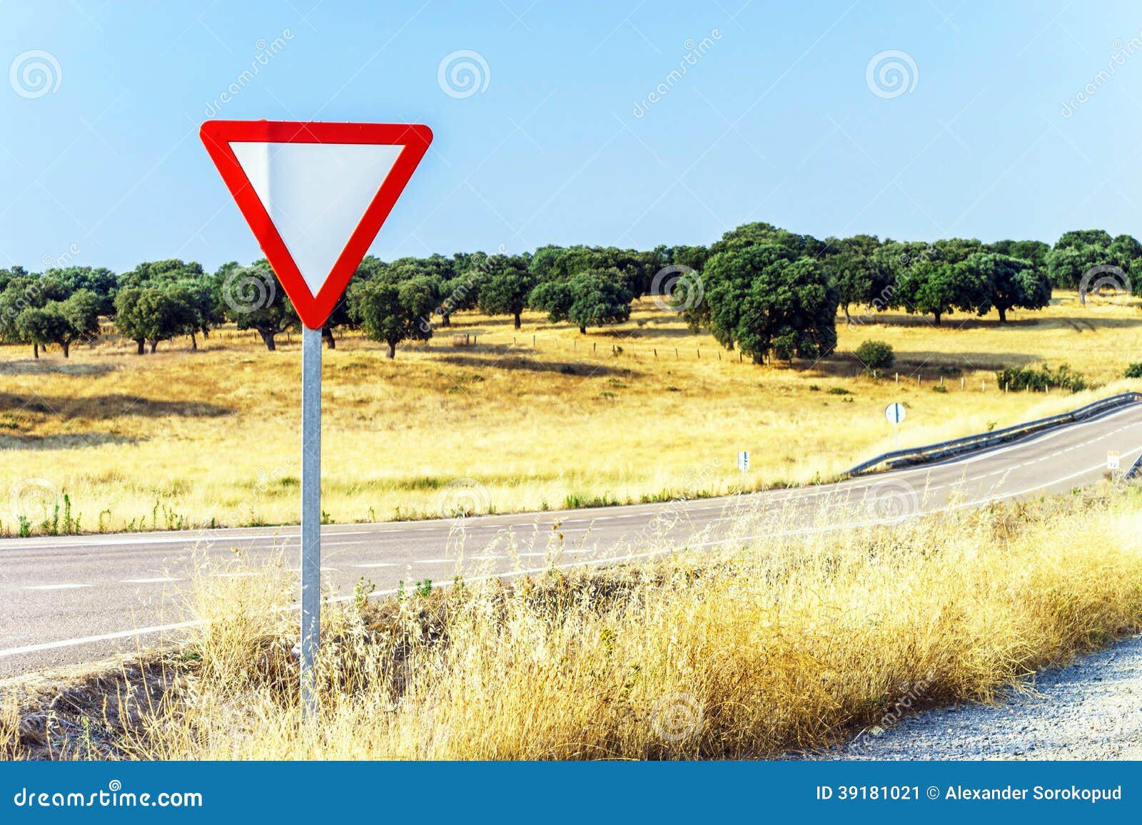Panneau Routier Rouge De Triangle Image stock - Image du nature, route ...