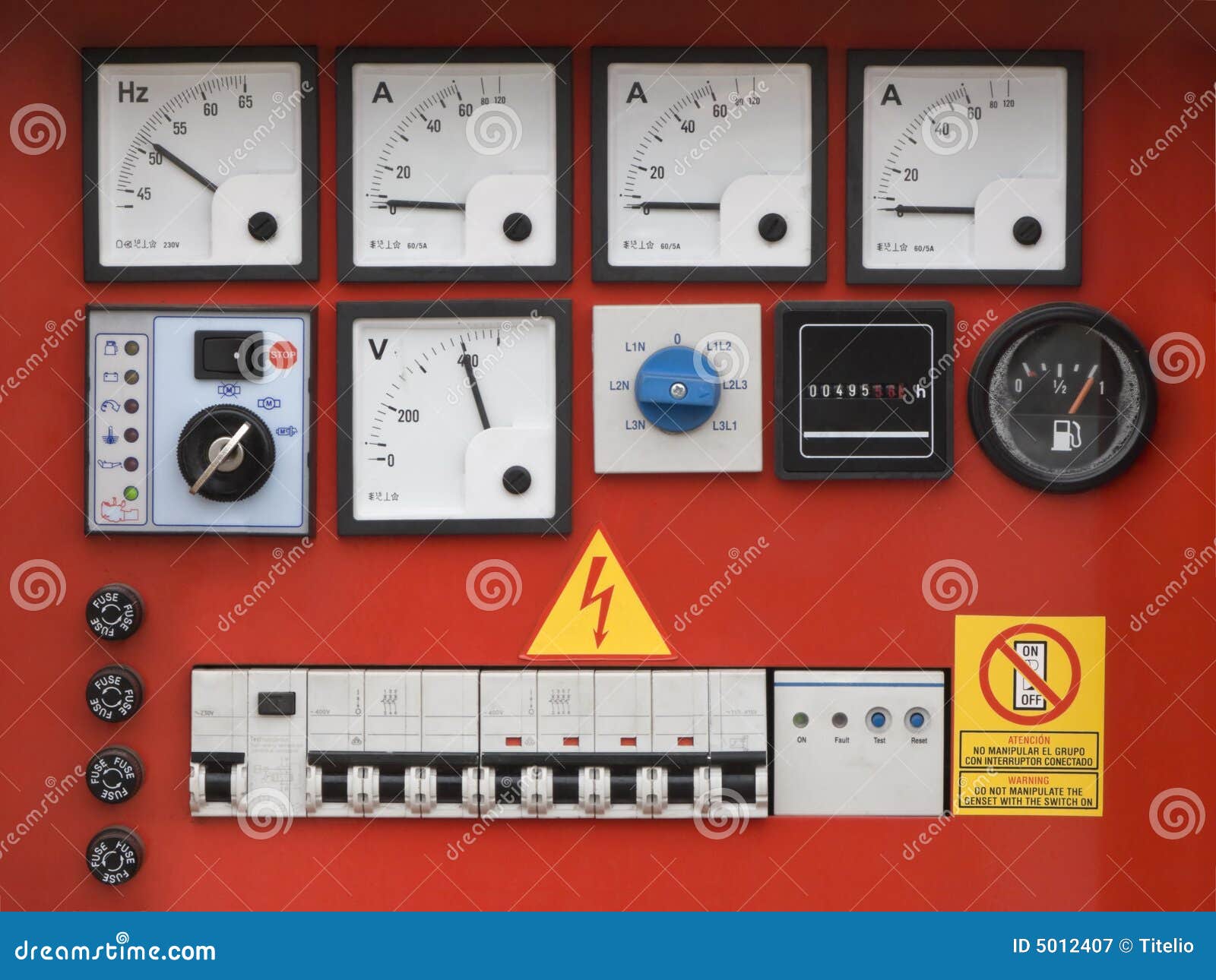 Pannello di controllo immagine stock. Immagine di avverta - 5012407