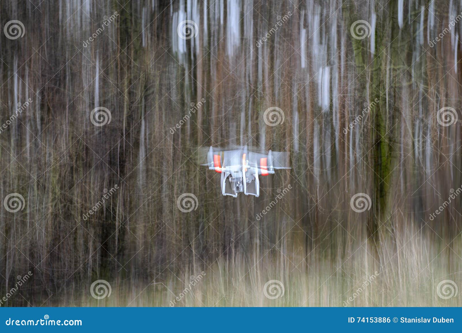 Panning High Speed Drone Movement Stock Photo - Image of multicopter ...