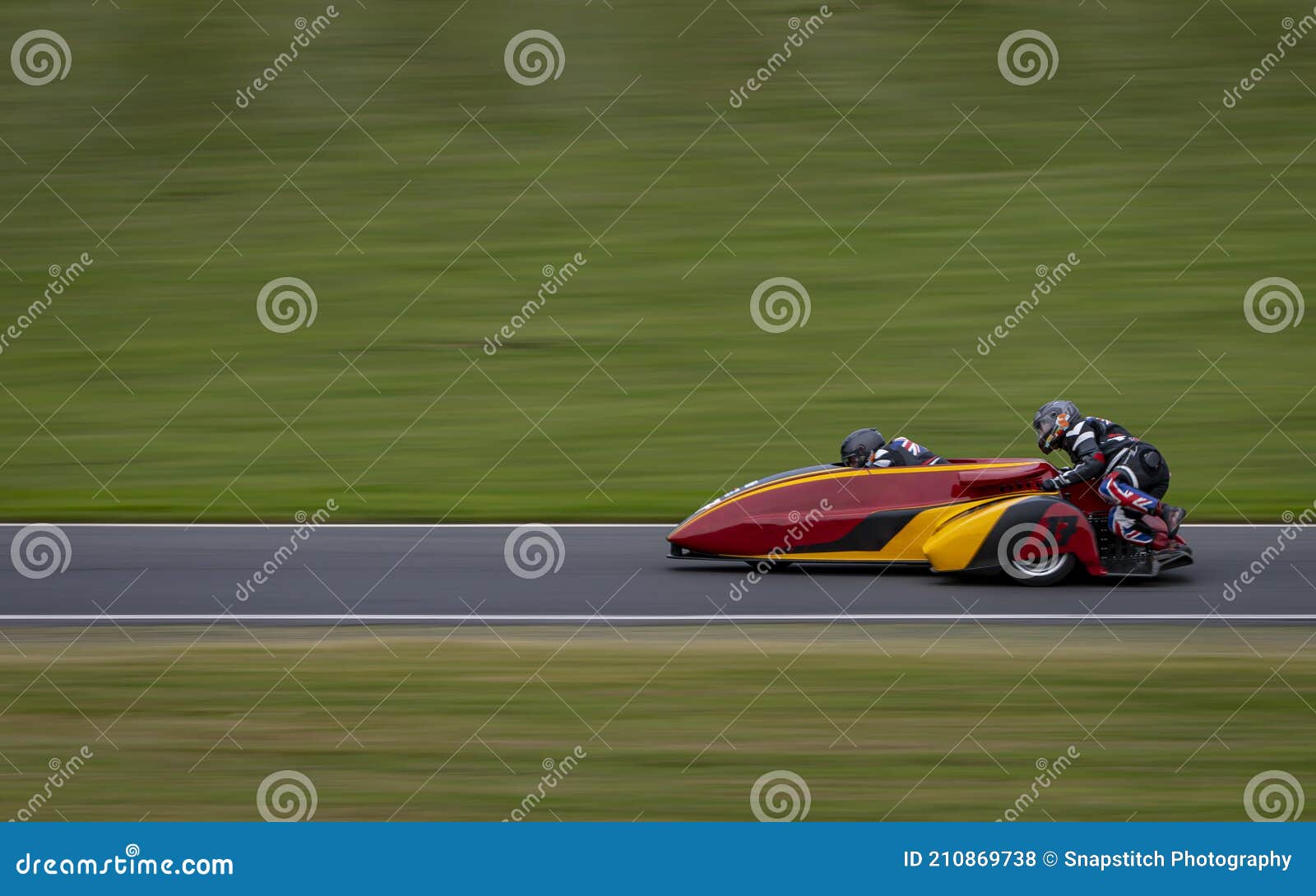 Racing Sidecar stock photo. Image of panning, motorcycle - 210869738