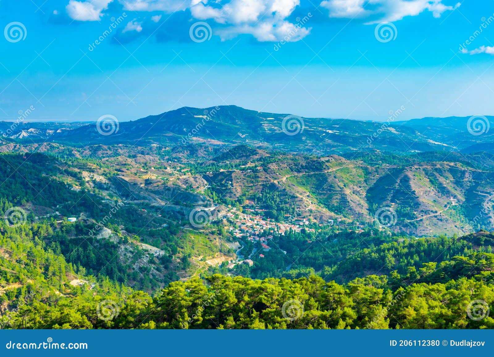 Pano Platres Village on Cyprus Stock Photo - Image of beautiful, green ...