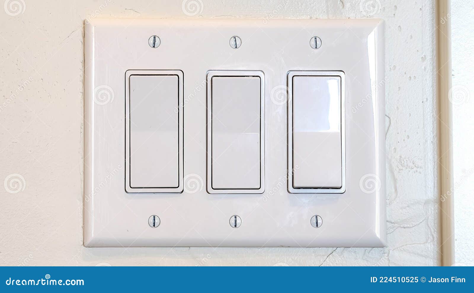 Pano Rocker Light Switch with Multiple Flat Broad Lever Mounted on the ...
