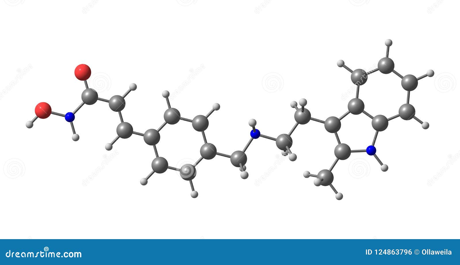 Molecular Structure of Panobinostat Isolated on White Stock ...