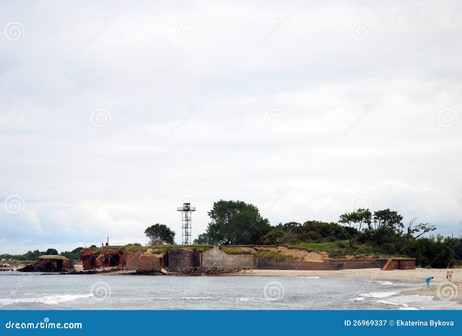 Panorama of the Abandoned Fort in Baltiysk Stock Image - Image of blue ...