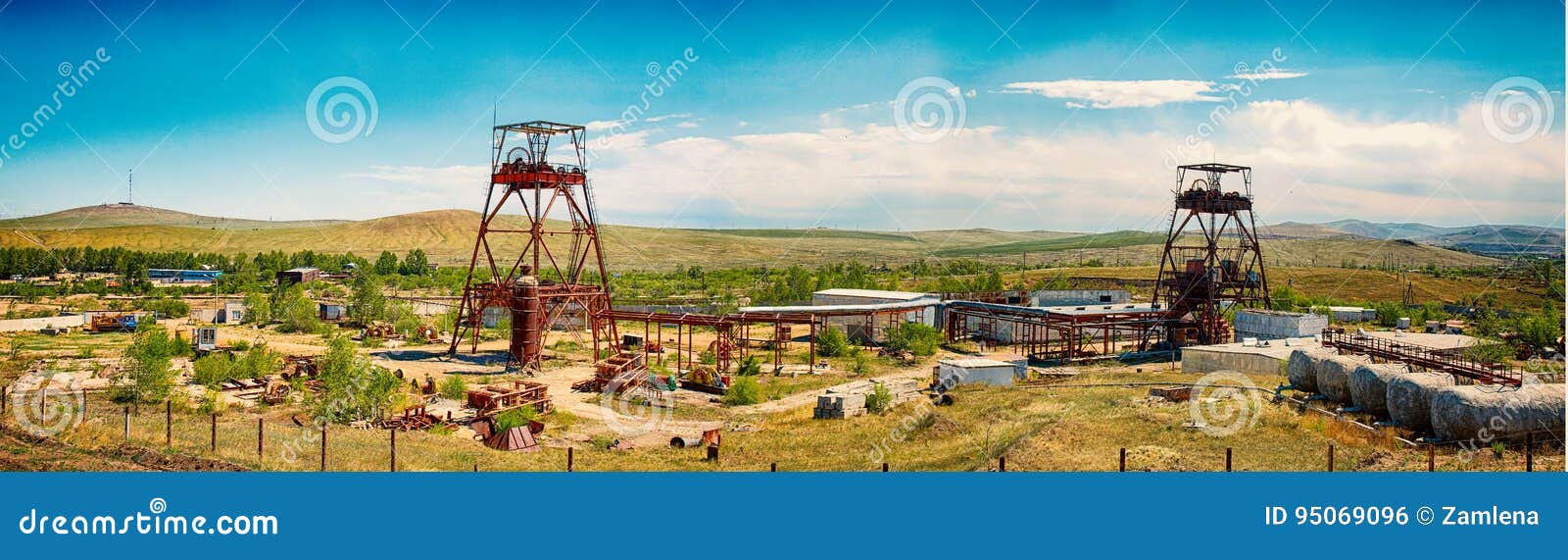 Panorama of an Abandoned Underground Mine Stock Photo - Image of ...