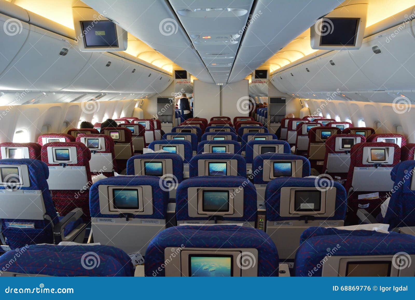 Airplane Cabin With Cockpit View Editorial Image | CartoonDealer.com ...