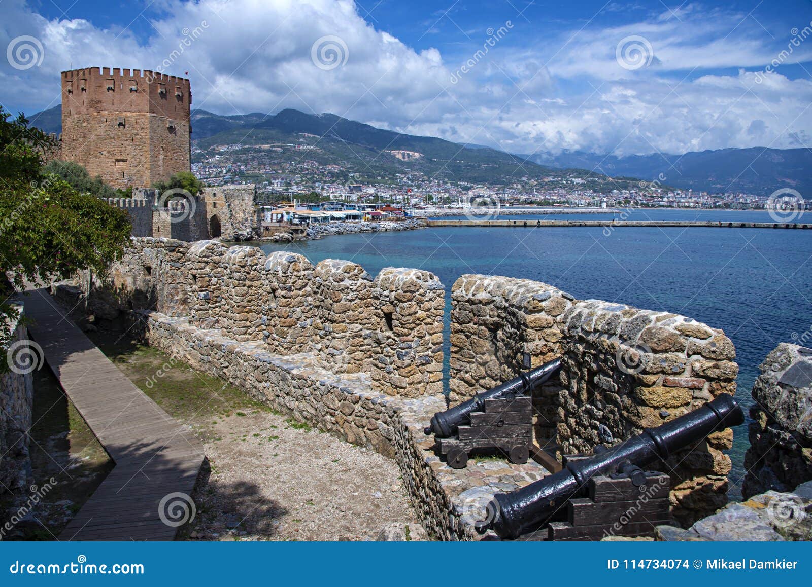 Panorama of Alanya, Turkey stock photo. Image of mountain - 114734074