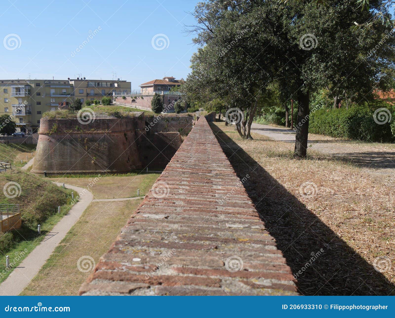Walls of Grosseto stock photo. Image of architecture - 206933310