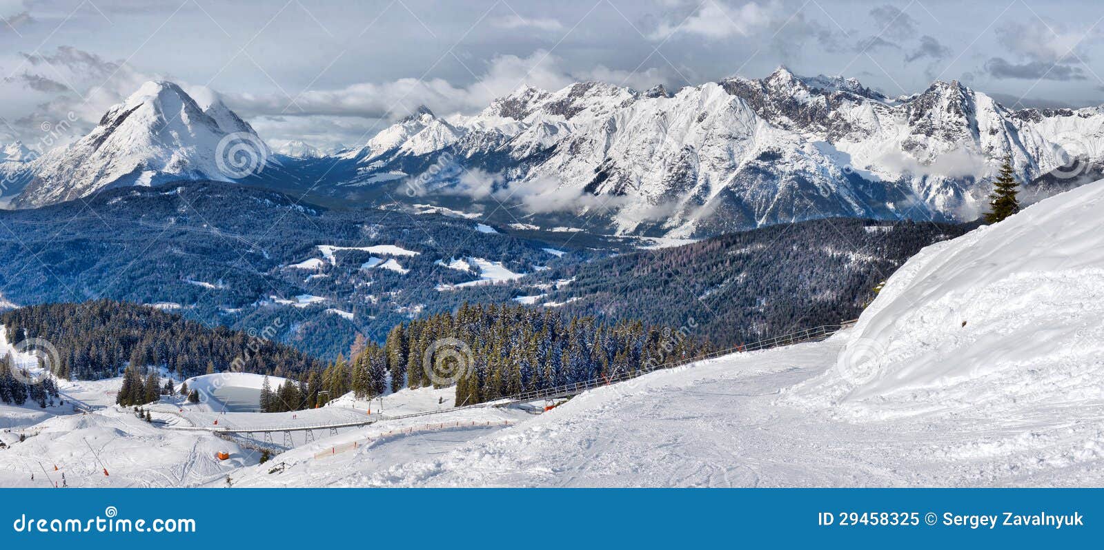 Panorama of the Alps stock image. Image of glacier, blue - 29458325