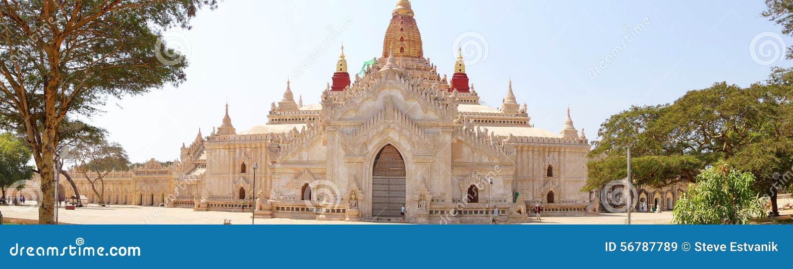 Panorama of Ananda Phaya Temple Stock Image - Image of burma, ananda ...