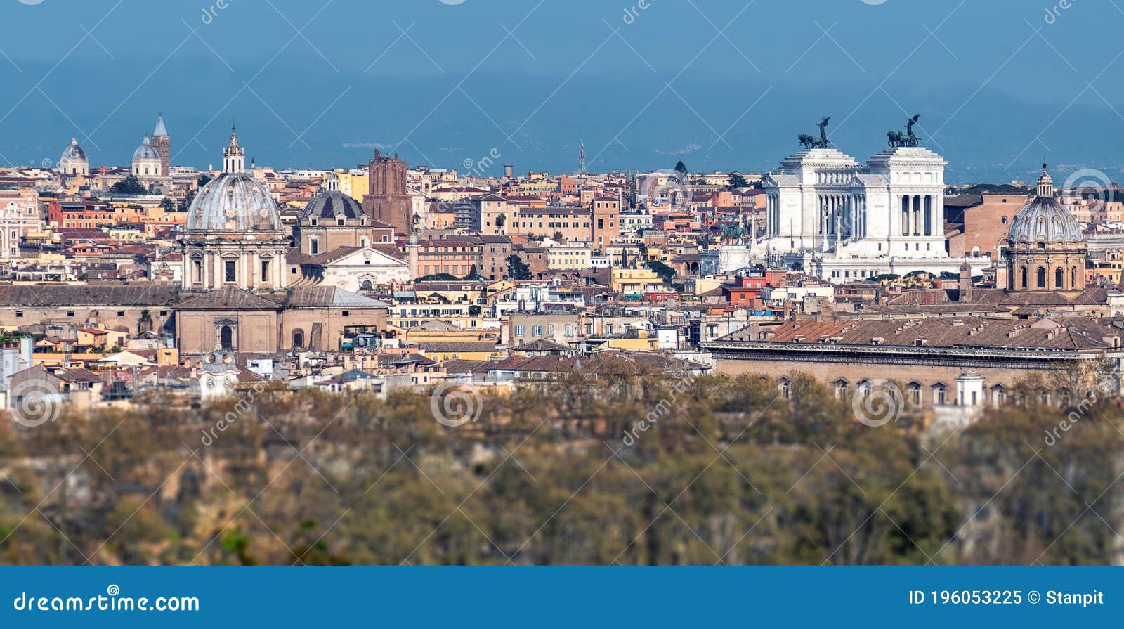 Panorama of the Ancient City of Rome, Italy Stock Image - Image of ...