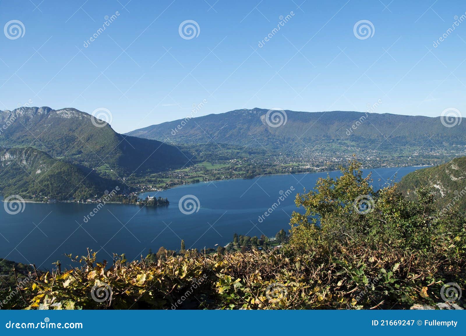 Panorama of Annecy Lake at Autumn Stock Image - Image of semnoz, europe ...