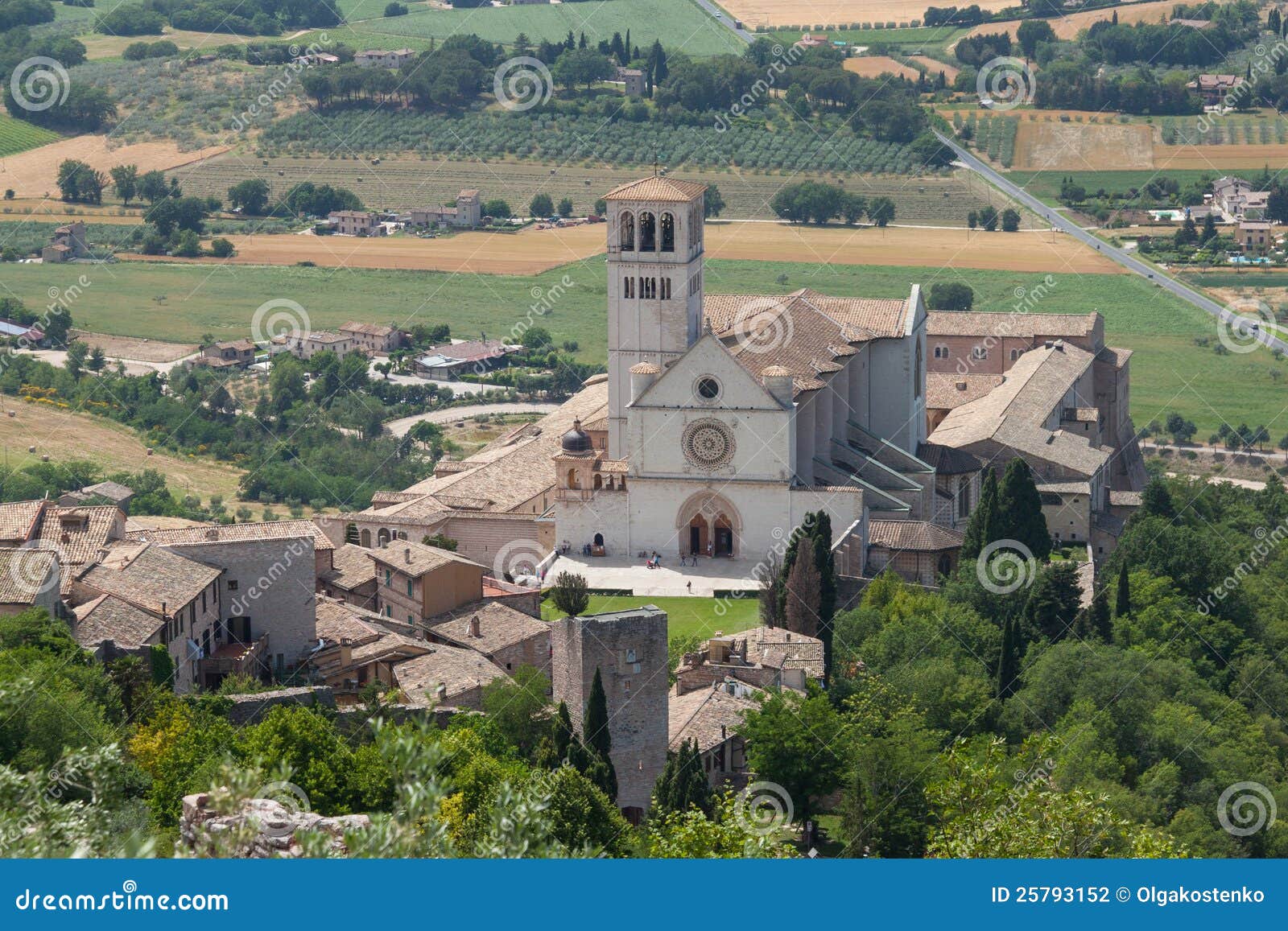 Panorama Assisi. stock photo. Image of beautiful, touristic - 25793152