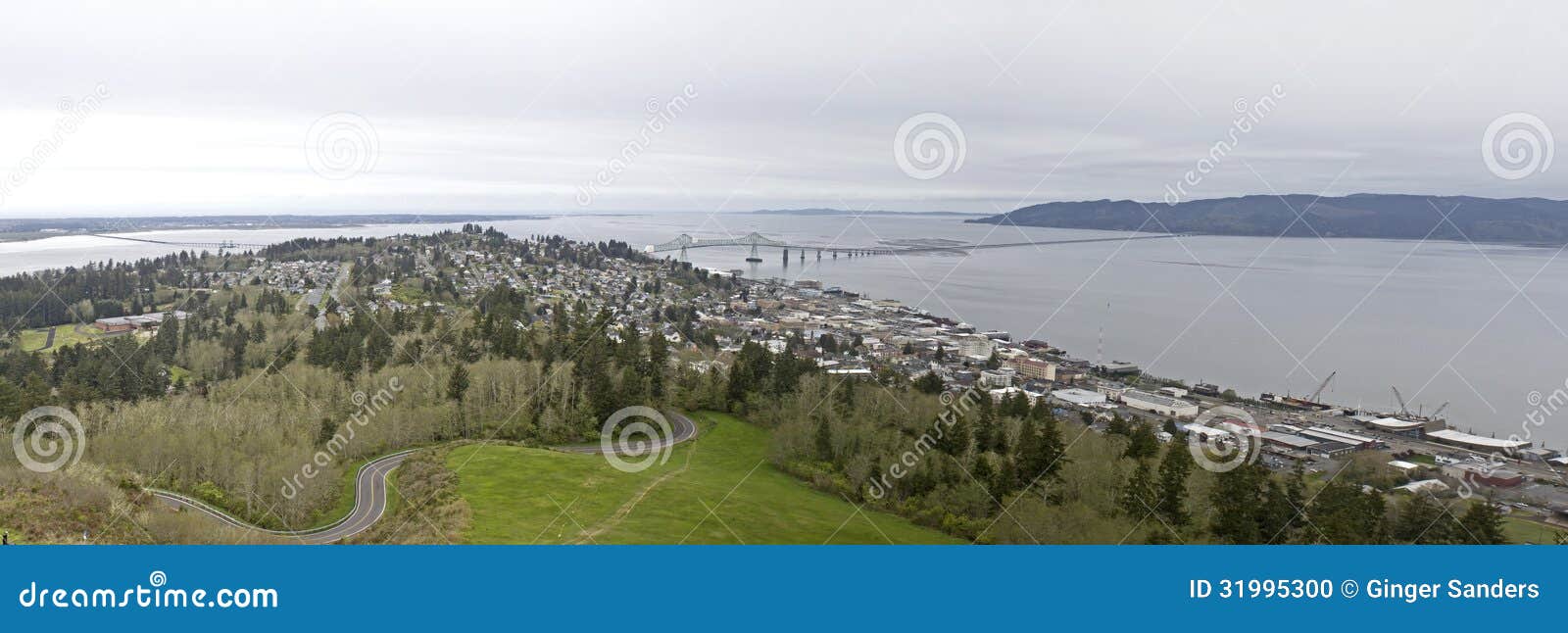 Panorama of Astoria, Oregon Stock Photo - Image of oregon, horizontal ...