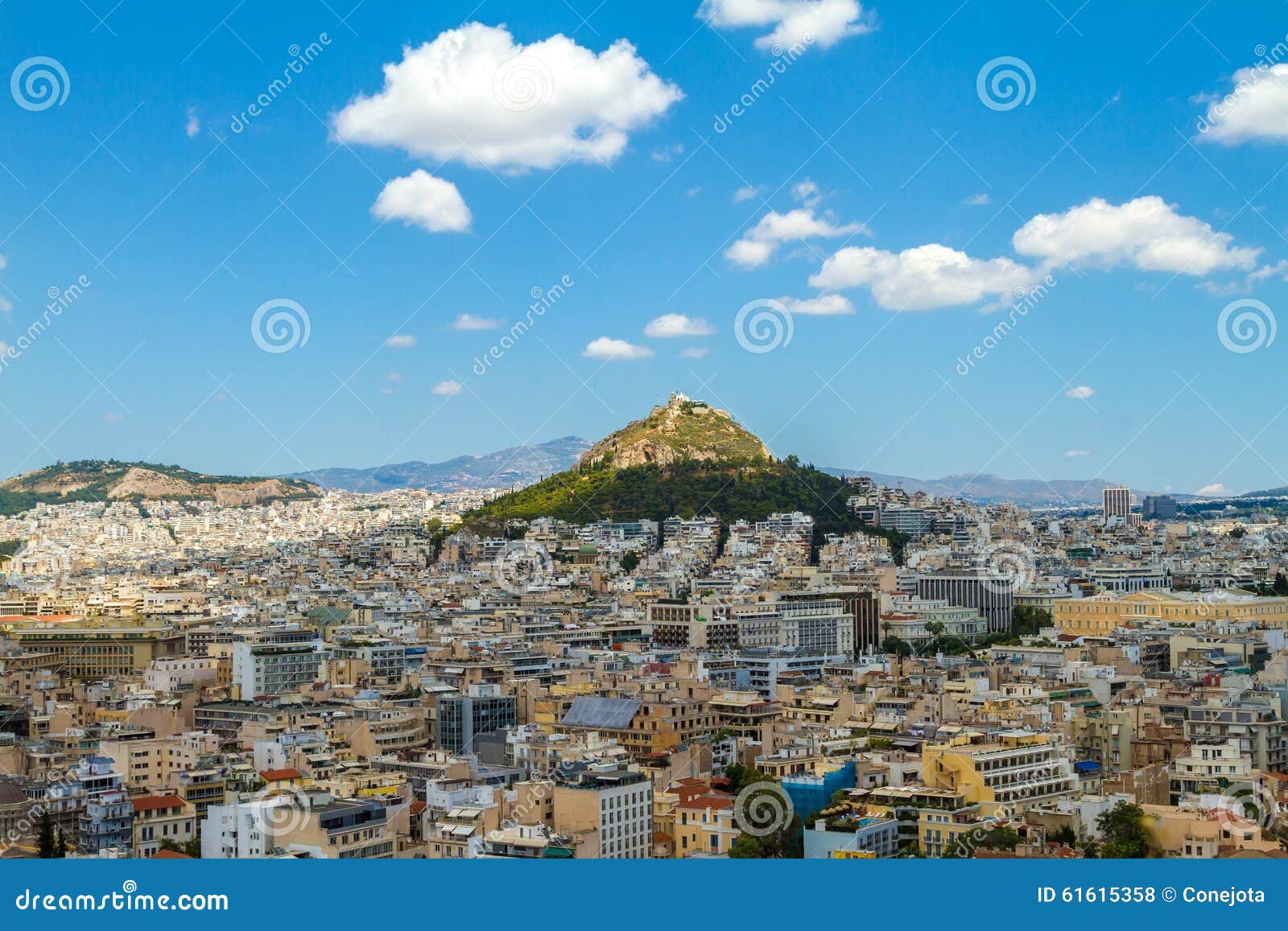 Panorama of Athens, Greece stock photo. Image of civilization - 61615358
