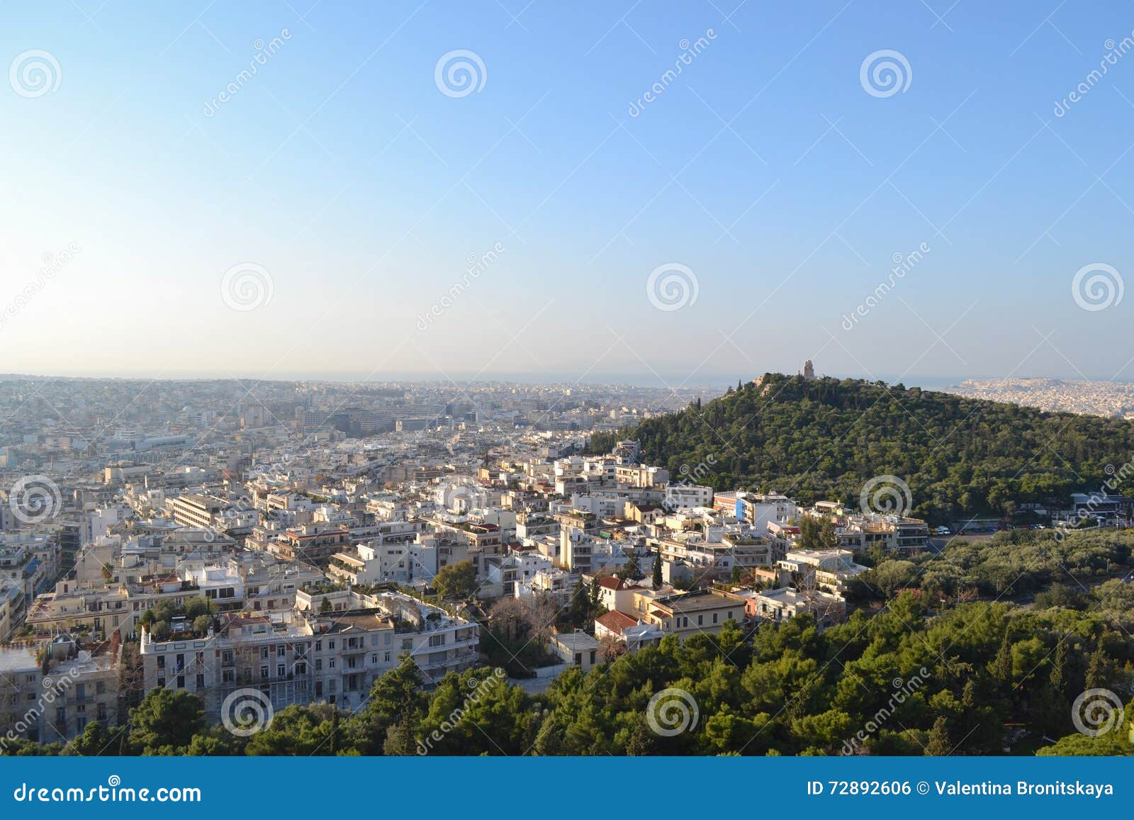 Panorama of Athens stock photo. Image of built, cityscape - 72892606