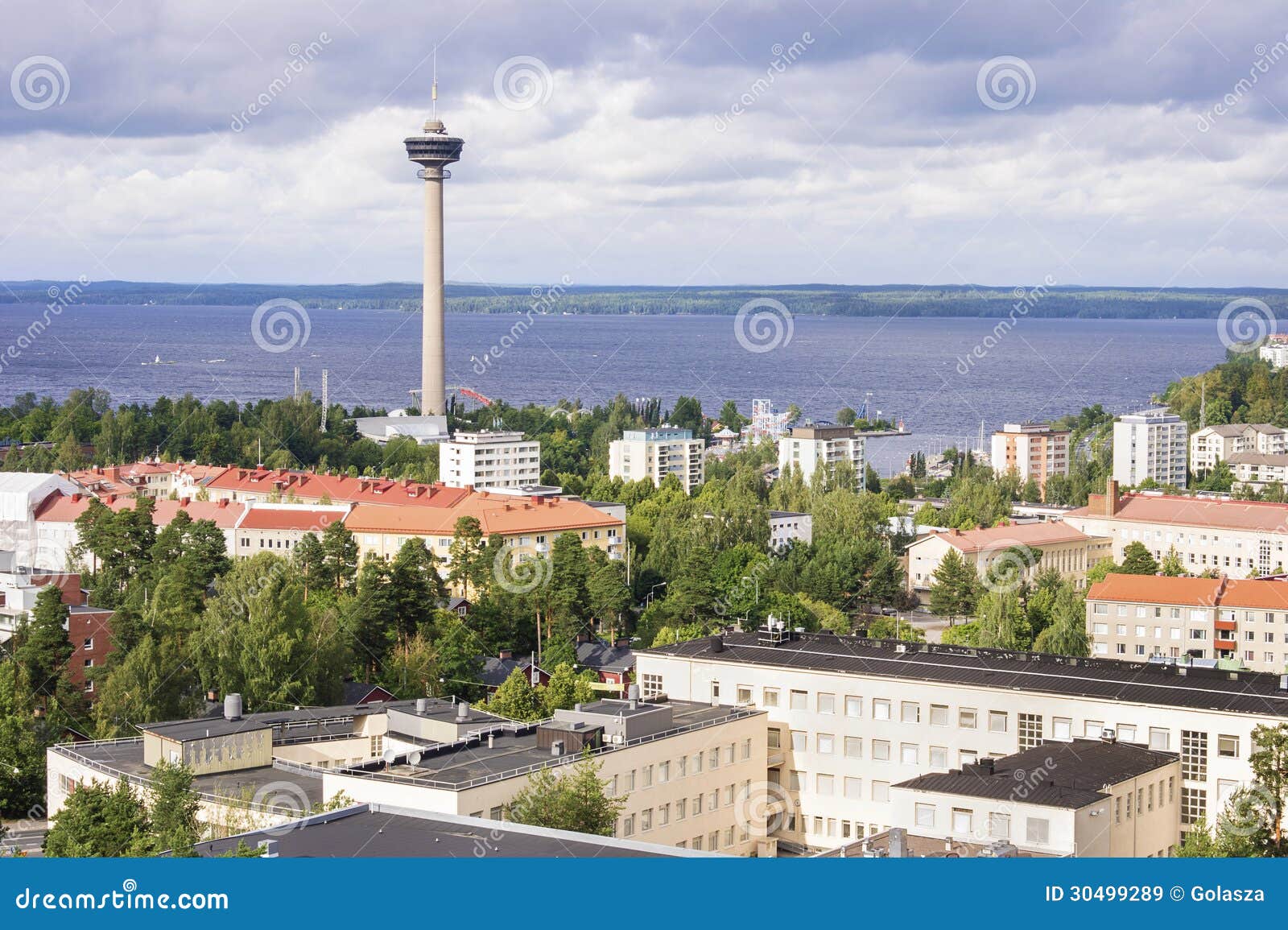 Panorama Av Tammerfors, Finland Fotografering för Bildbyråer - Bild av ...