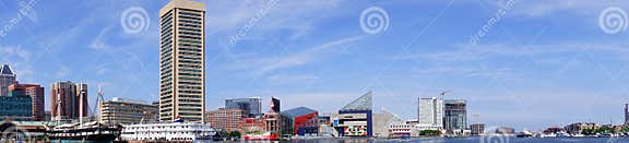 Panorama of Baltimore Downtown Building Editorial Stock Image - Image ...