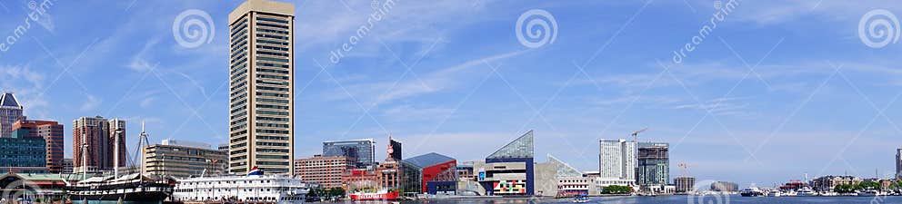 Panorama of Baltimore Downtown Building Editorial Stock Image - Image ...