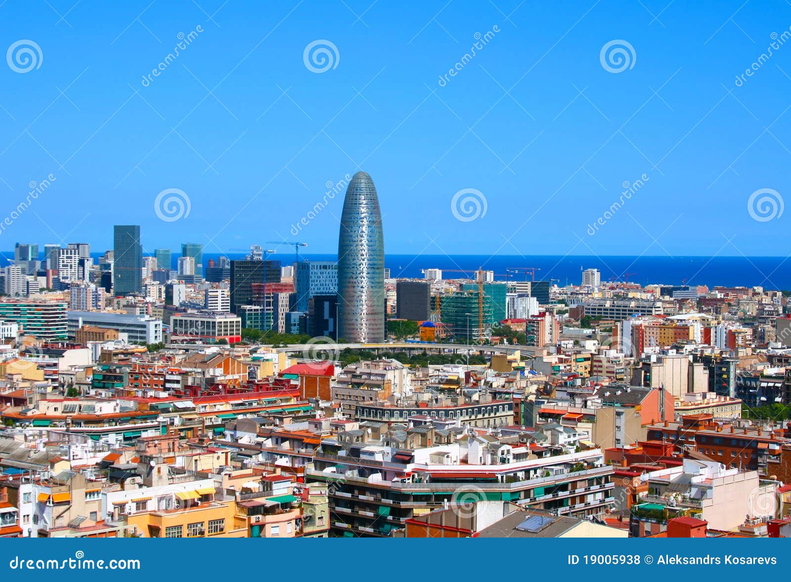 Panorama of Barcelona, Spain Stock Photo - Image of bridge, centre ...