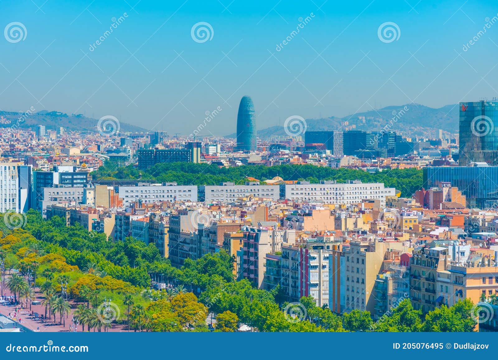 Panorama of Barcelona in Spain Editorial Image - Image of town, spanish ...