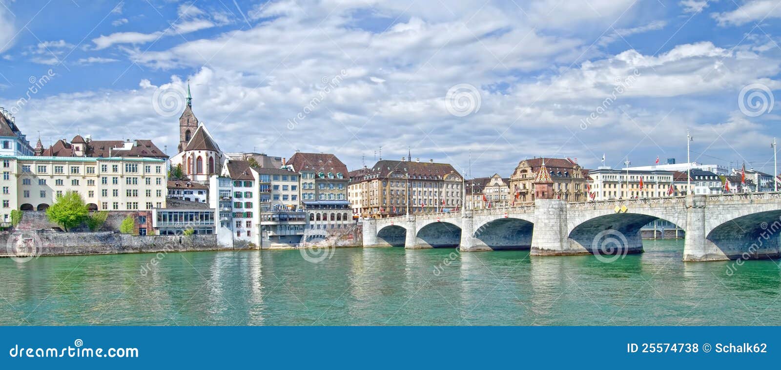 Panorama of Basel stock photo. Image of trip, swiss, tourist - 25574738