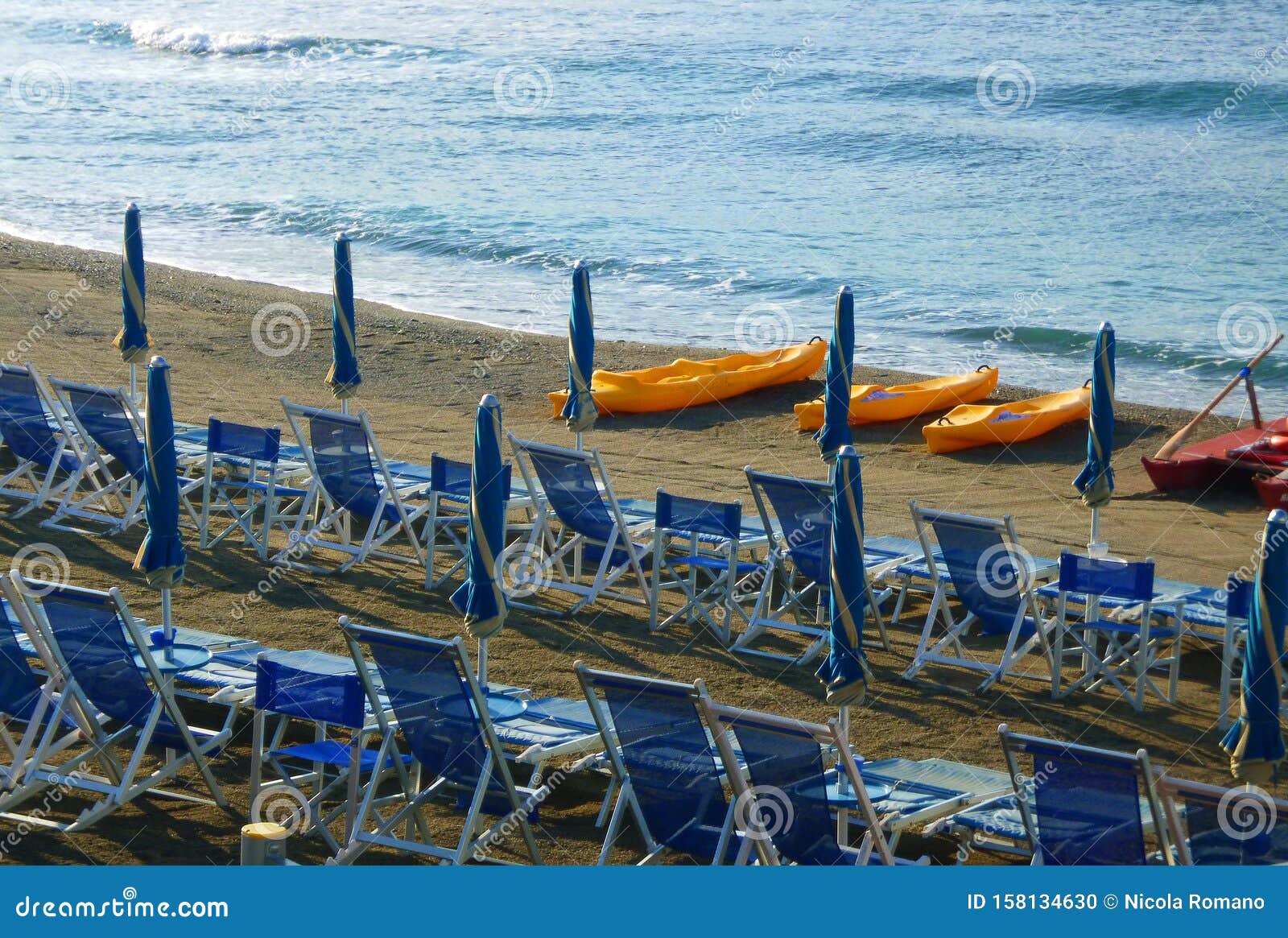Panorama of the Beach in September Stock Photo - Image of seaside ...
