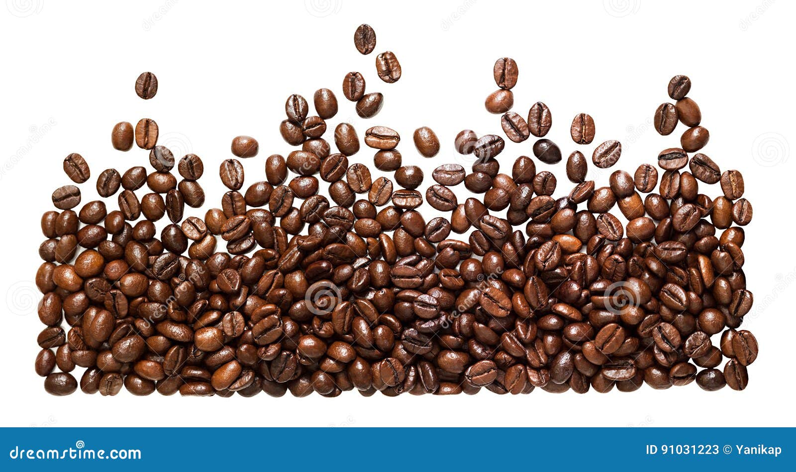 Panorama Beans Coffee Isolated on a White Background Stock Image ...