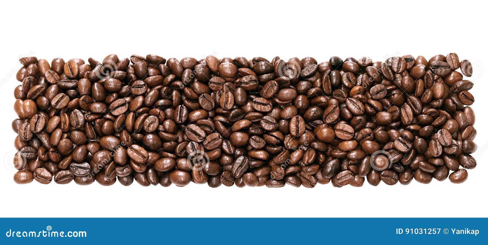 Panorama Beans Coffee Isolated on a White Background. Stock Image ...
