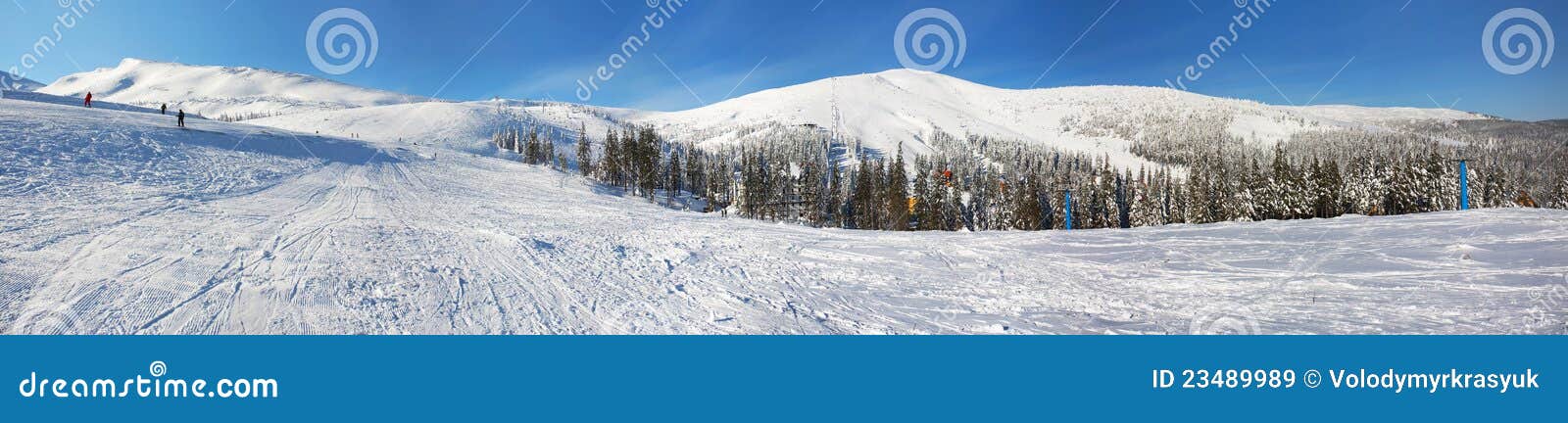 Panorama of Beautiful Winter Landscape Stock Image - Image of highlands ...