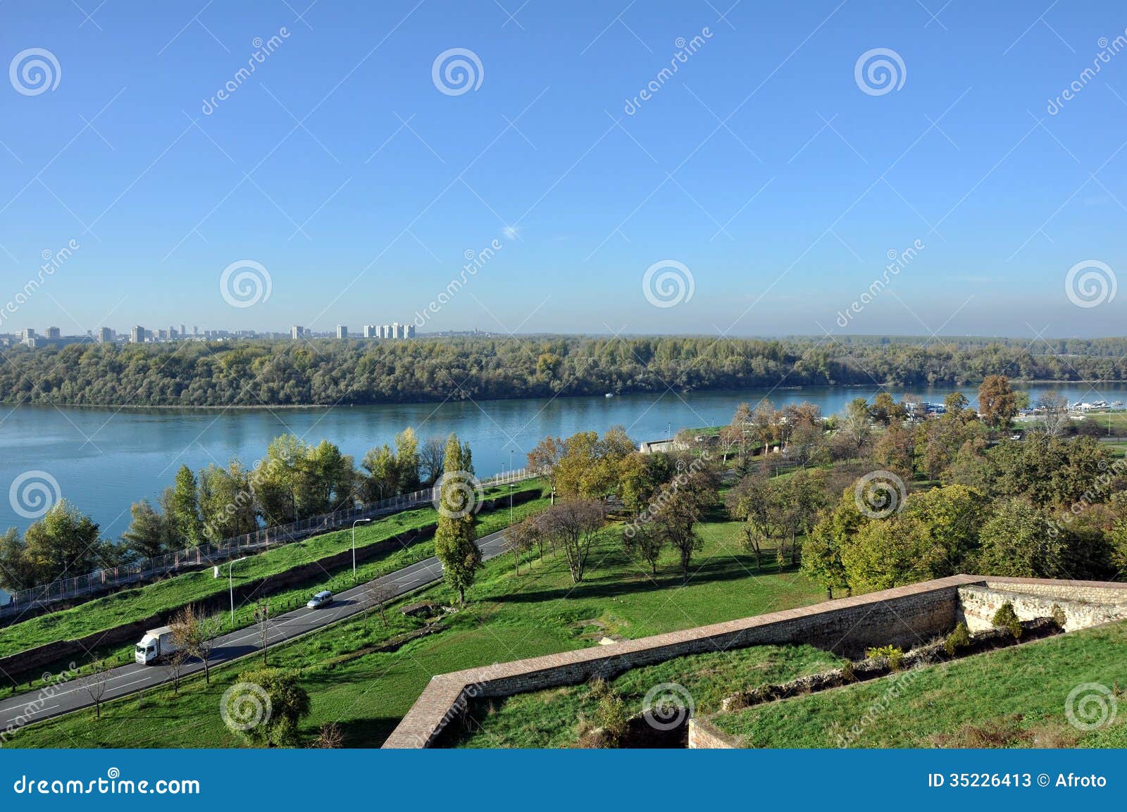 Panorama of Belgrade stock image. Image of panorama, plants - 35226413