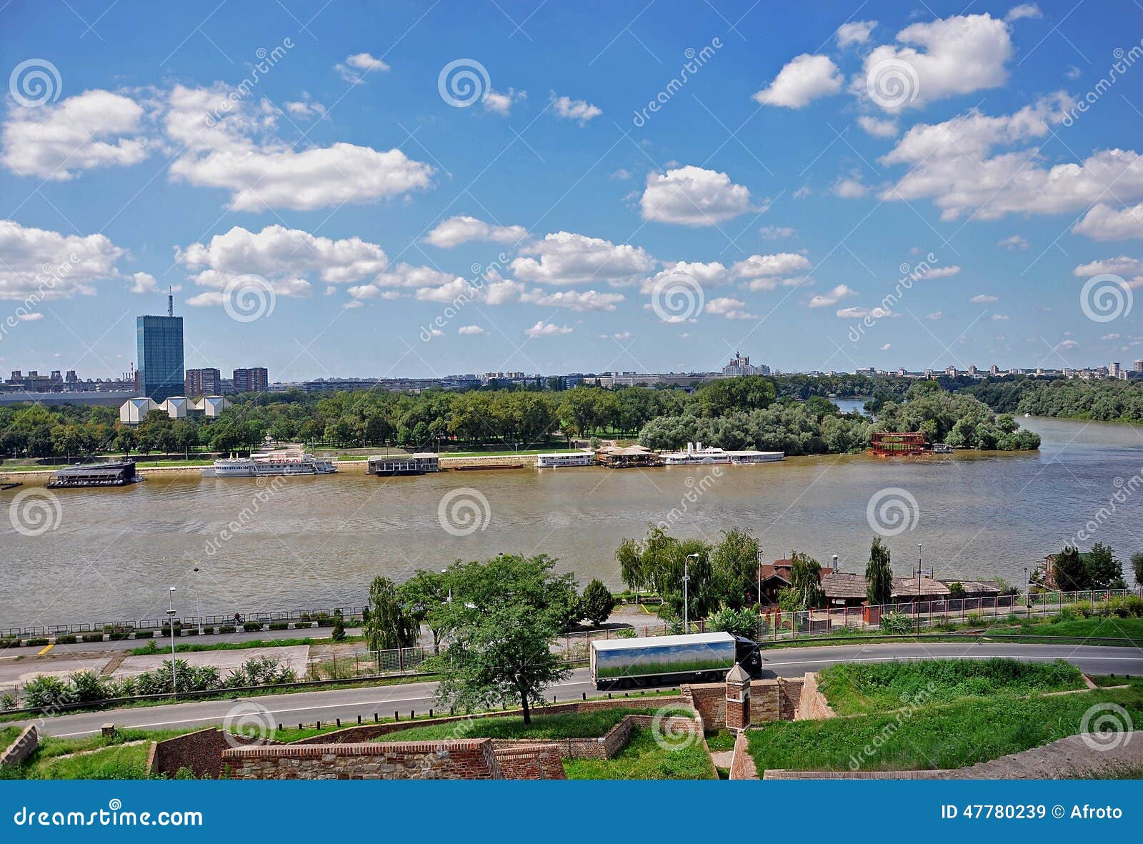 Panorama of Belgrade stock image. Image of grass, natural - 47780239