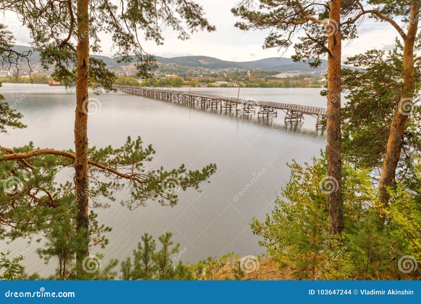 Panorama of the Beloretsky Pond Stock Photo - Image of steep, river ...