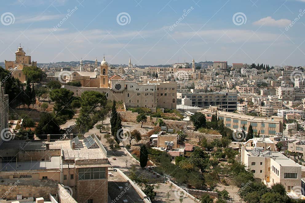 Panorama of Bethlehem stock image. Image of pilgrimage - 2725595