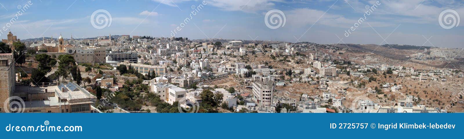 Panorama of Bethlehem stock image. Image of christmas - 2725757