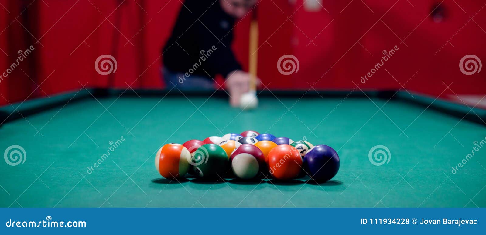 Panorama of Billiard Game Playing Stock Photo - Image of playing ...